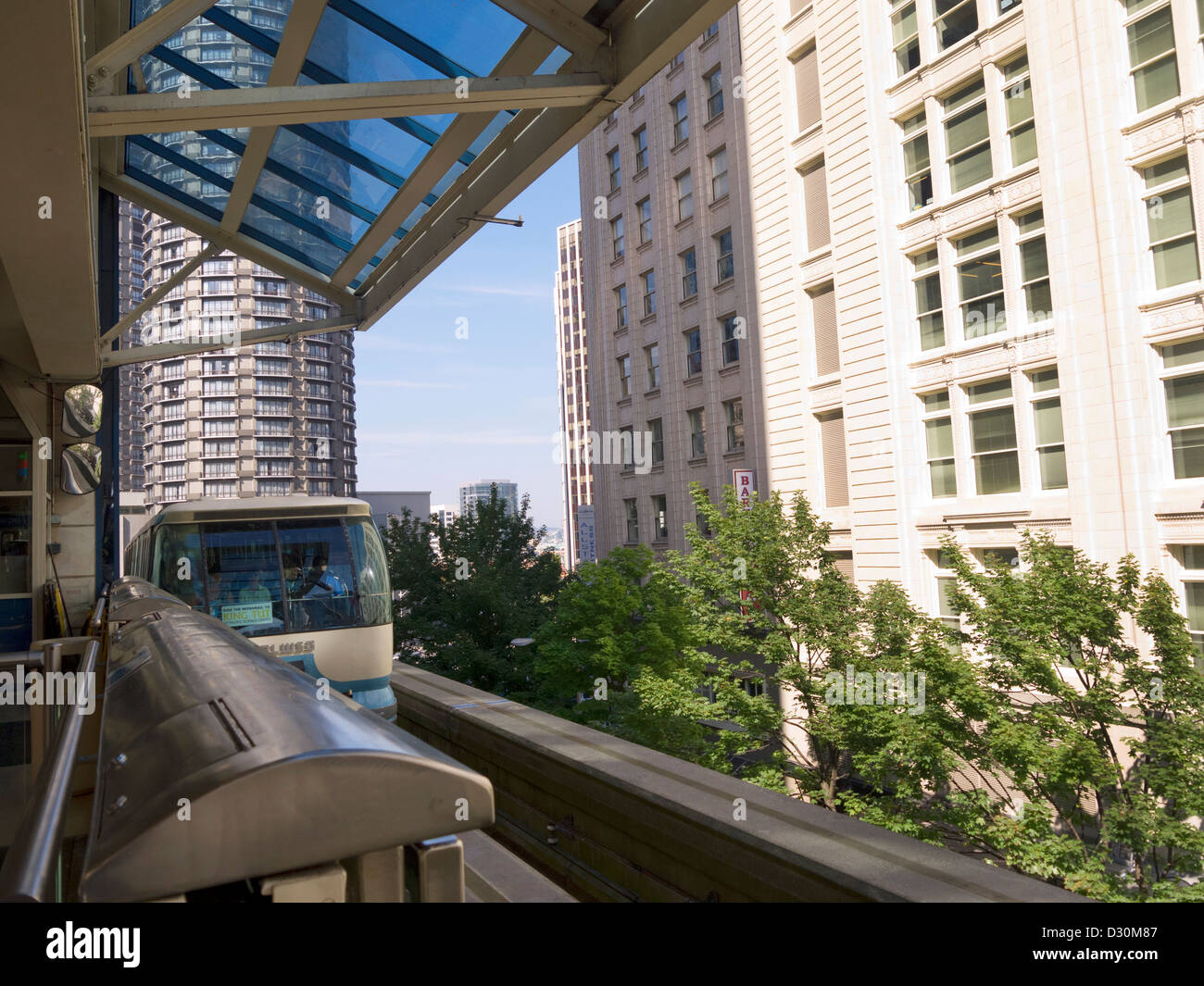 The futuristic Monorail system in Seattle Washington State USA Stock ...