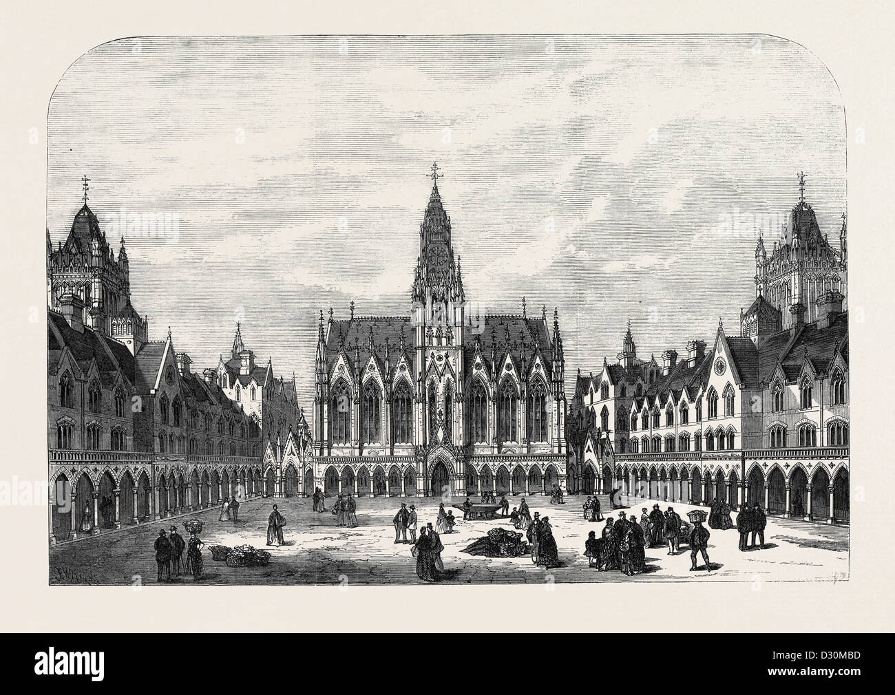COLUMBIA MARKET BETHNAL GREEN: THE QUADRANGLE LONDON UK 1869 Stock ...