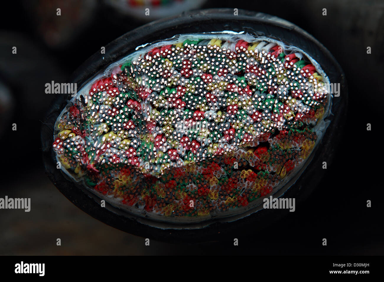 Berlin, Germany, cross section of a ground cable telephone Stock Photo ...