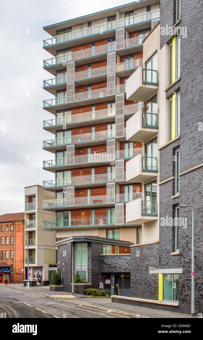 Modern Apartment Building in Manchester Stock Photo - Alamy