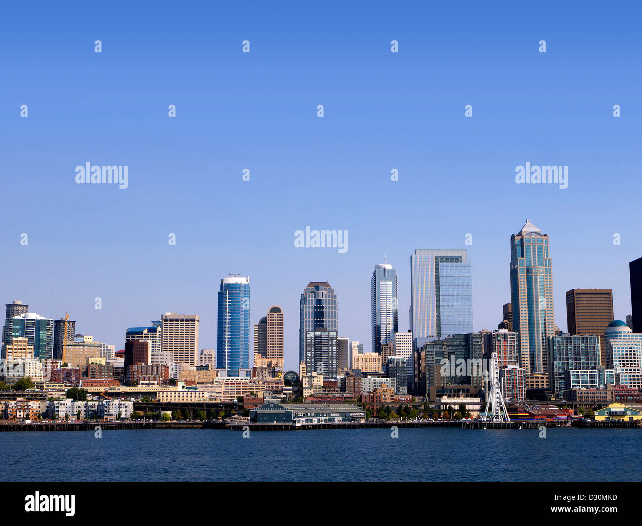 Seattle Skyline from Puget Sound Washington State USA Stock Photo - Alamy