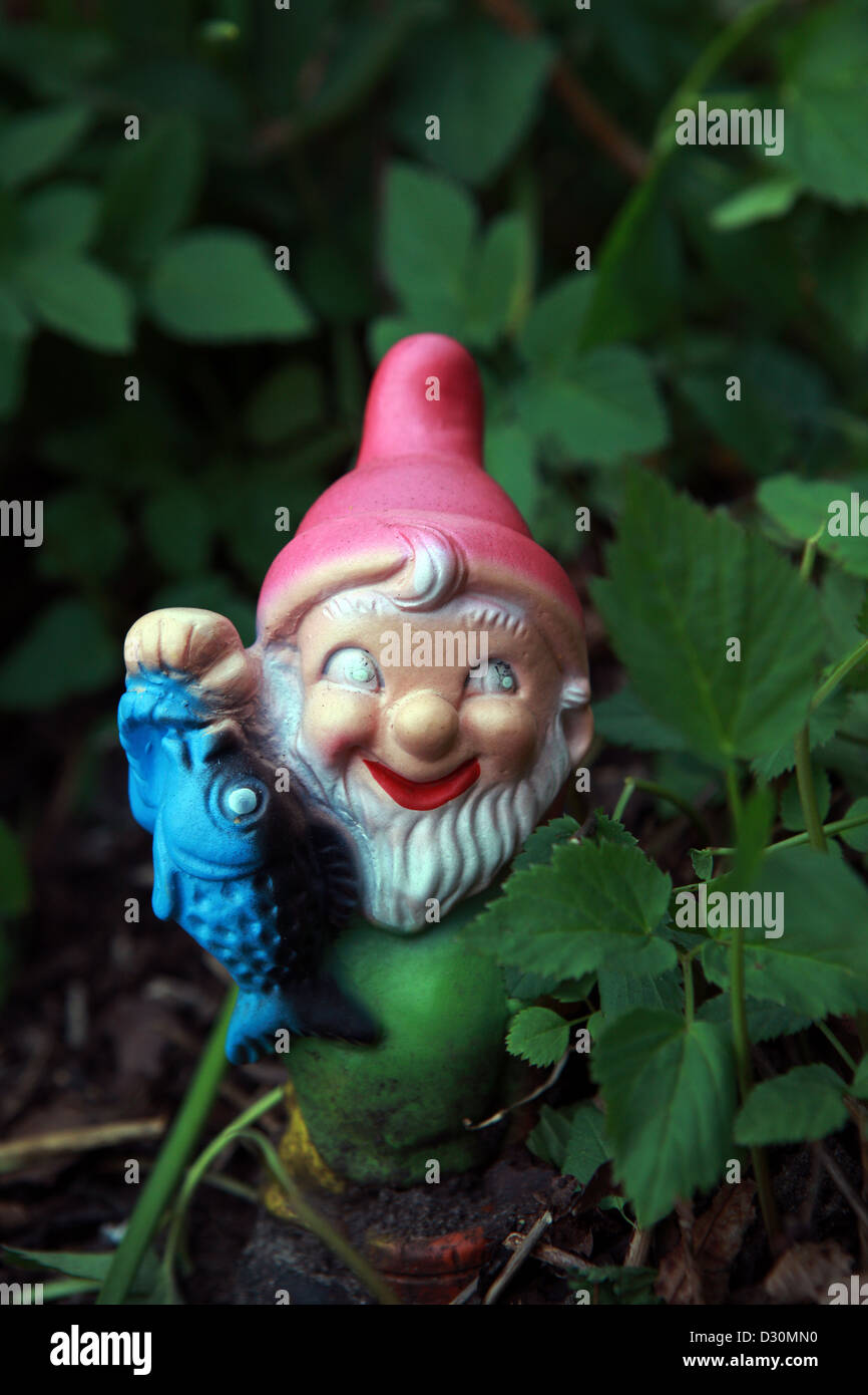 Berlin, Germany, garden gnome in a shrubbery Stock Photo - Alamy
