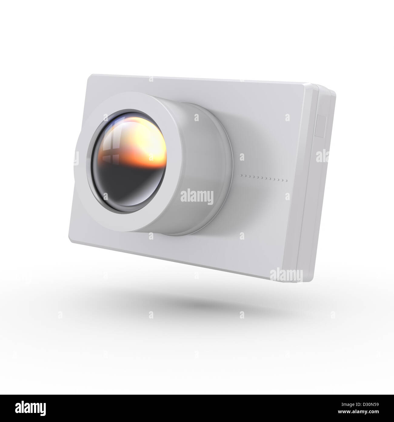 Simple compact photo camera - isolated on white background Stock Photo ...