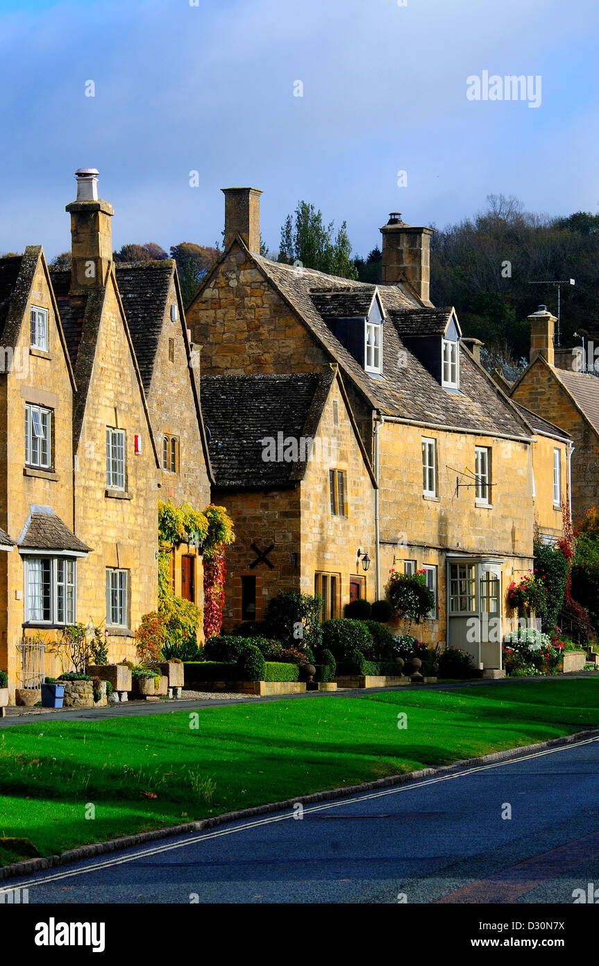 A view of the village of Broadway in the Cotswolds UK Stock Photo - Alamy