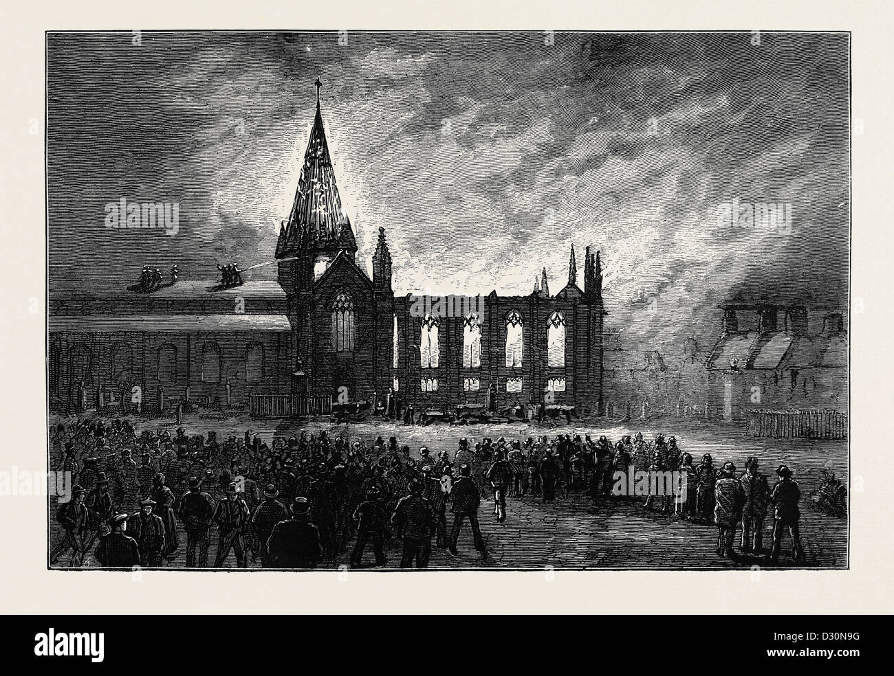 THE GREAT FIRE AT ABERDEEN, DESTRUCTION OF THE EAST CHURCH, OCTOBER 17 ...