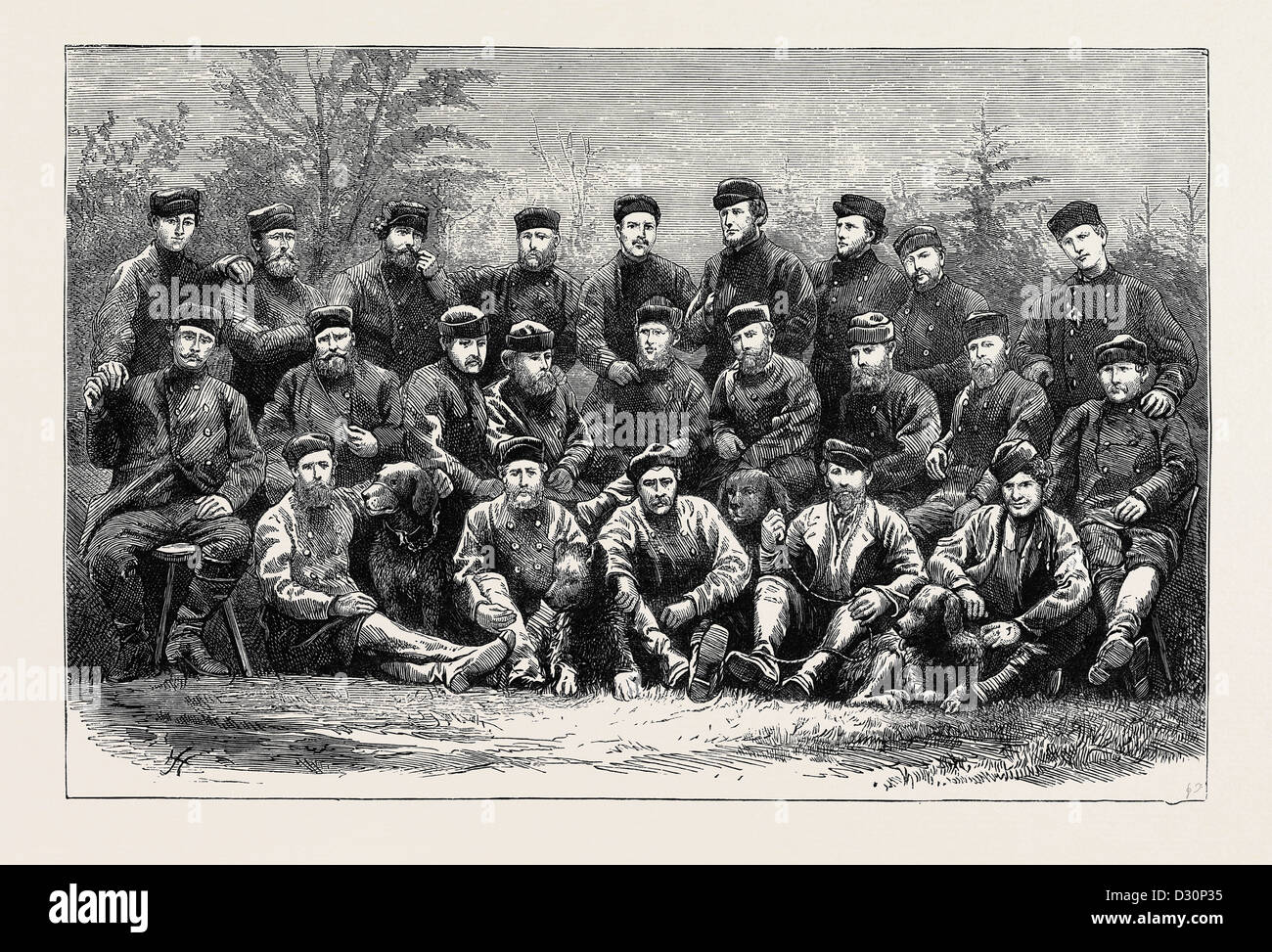 THE AUSTRIAN POLAR EXPEDITION: OFFICERS AND MEN OF THE EXPEDITION Stock ...