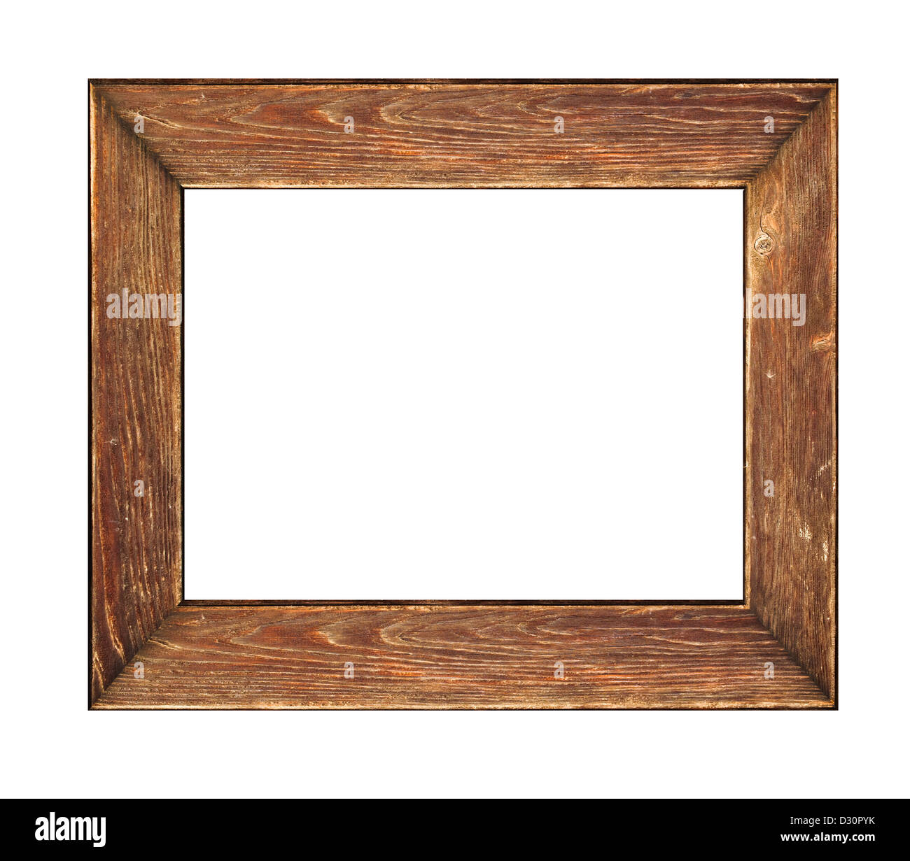 Old obsolete wooden picture frame over a white background Stock Photo ...