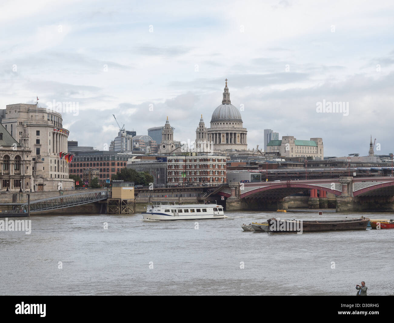 Panoramic view of River Thames London UK Stock Photo - Alamy