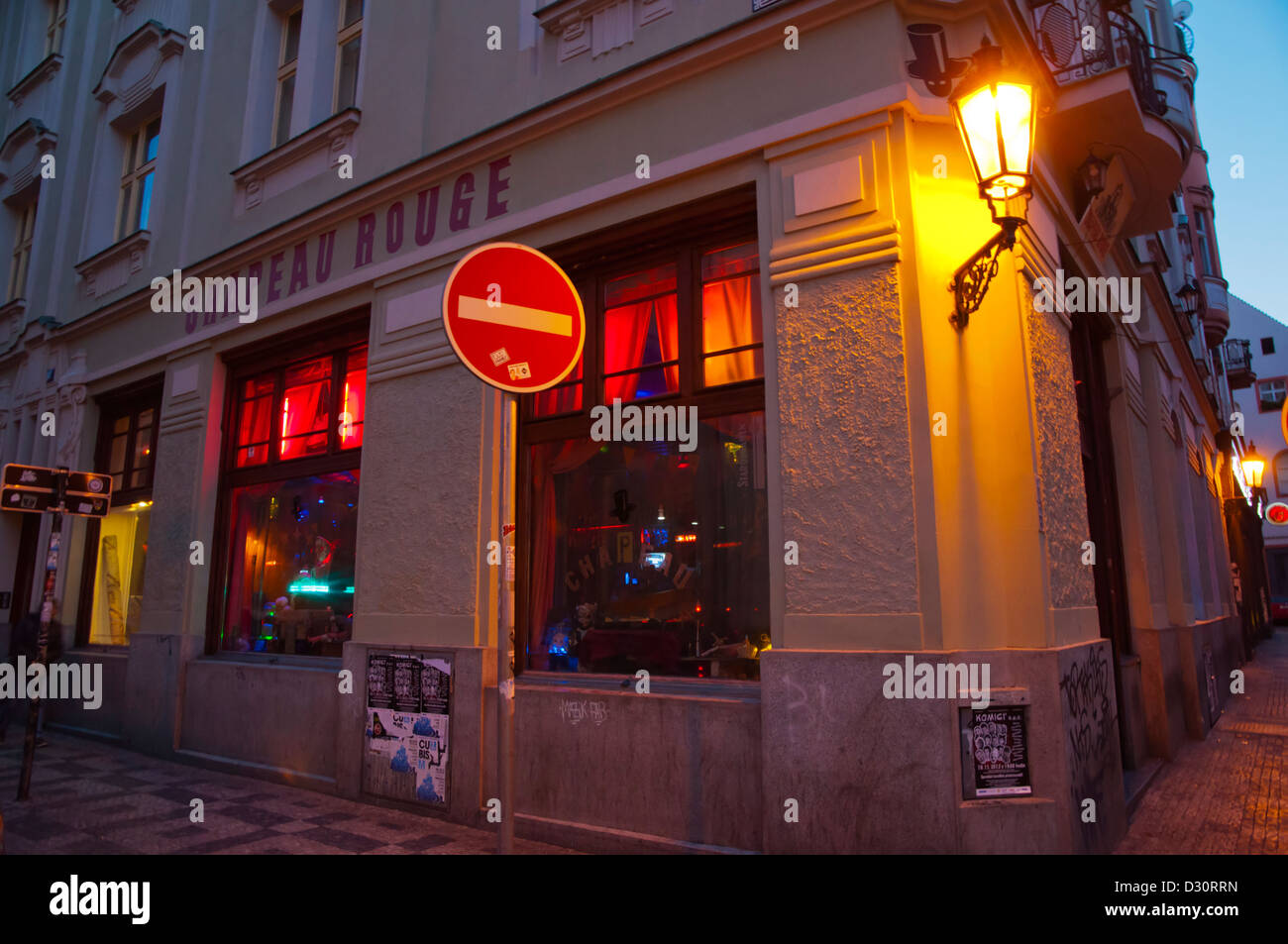Legendary bar Chapeau Rouge old town Prague Czech Republic Europe Stock ...