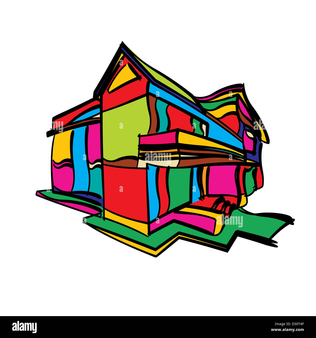 Stylized house conceptual sketch Stock Photo - Alamy