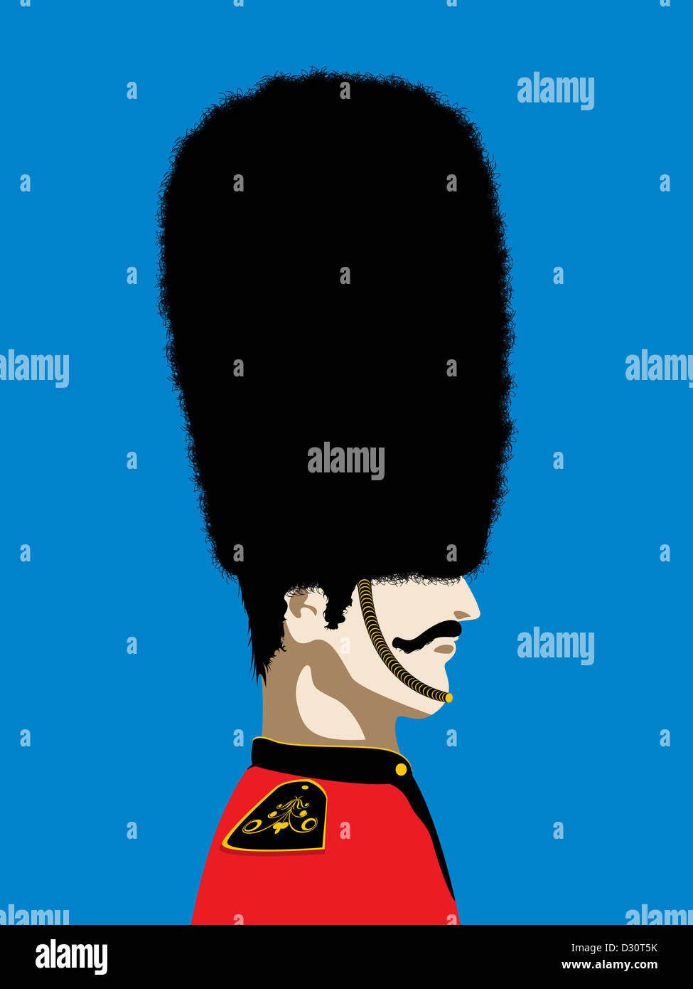 Grand mustache England Royal guard Stock Photo - Alamy