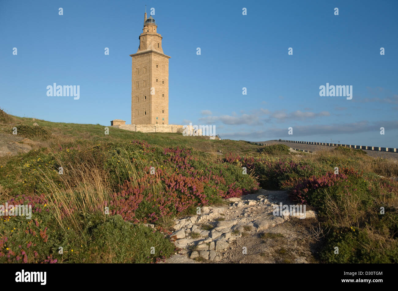 TOWER OF HERCULES ROMAN LIGHTHOUSE LA CORUNA GALICIA SPAIN Stock Photo ...