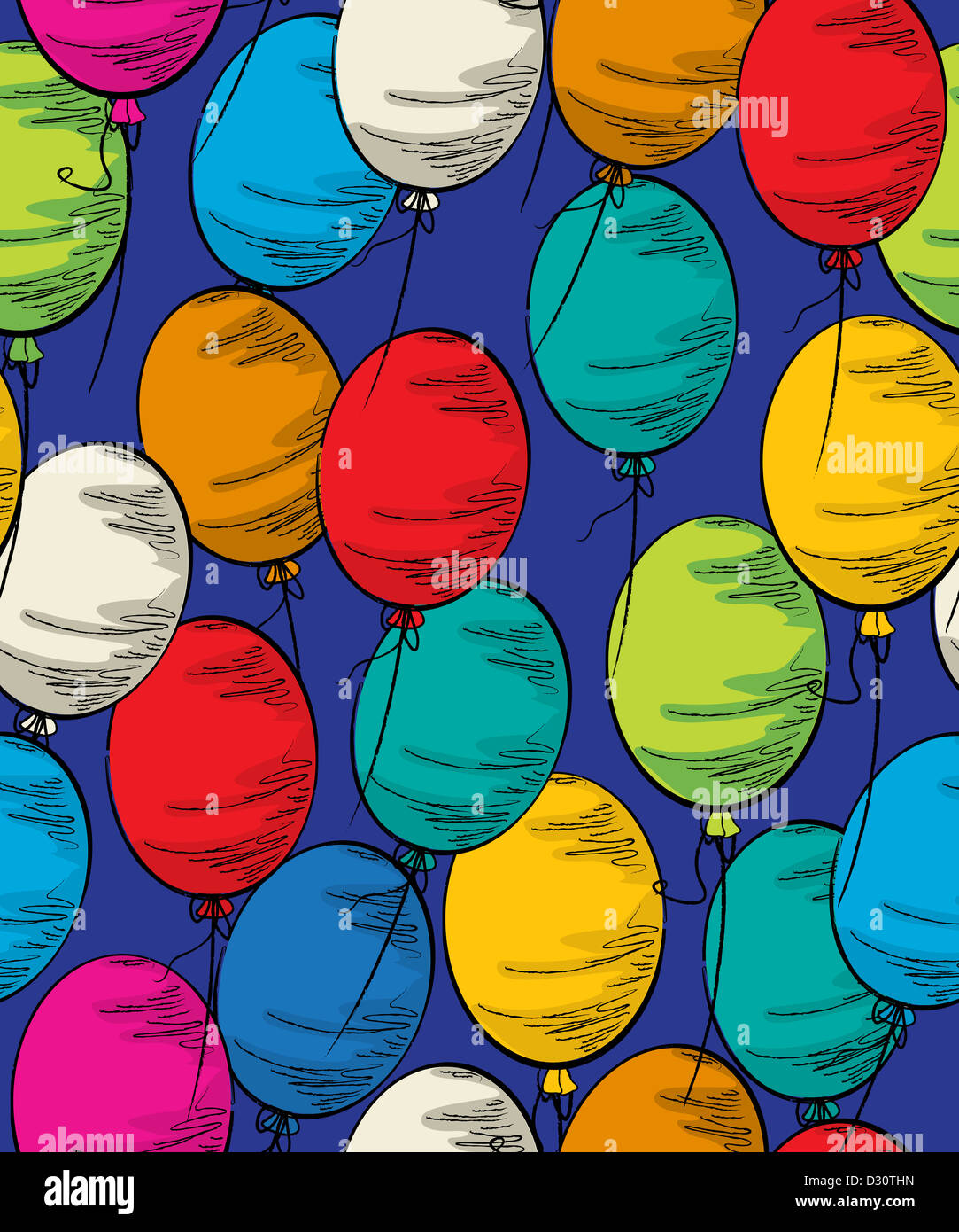 Seamless party background with colored balloons Stock Photo - Alamy