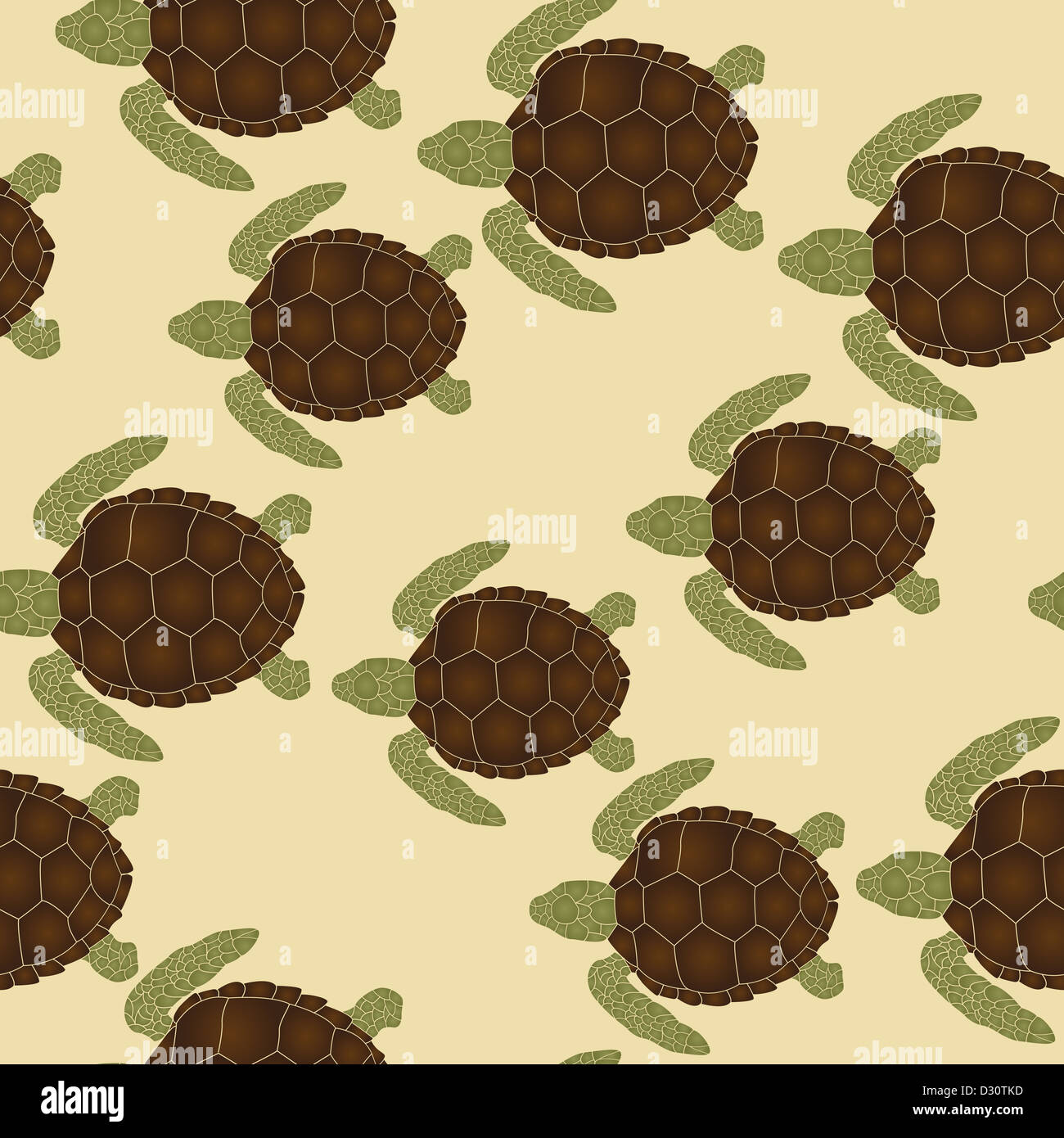Seamless pattern with swimming sea turtles Stock Photo - Alamy
