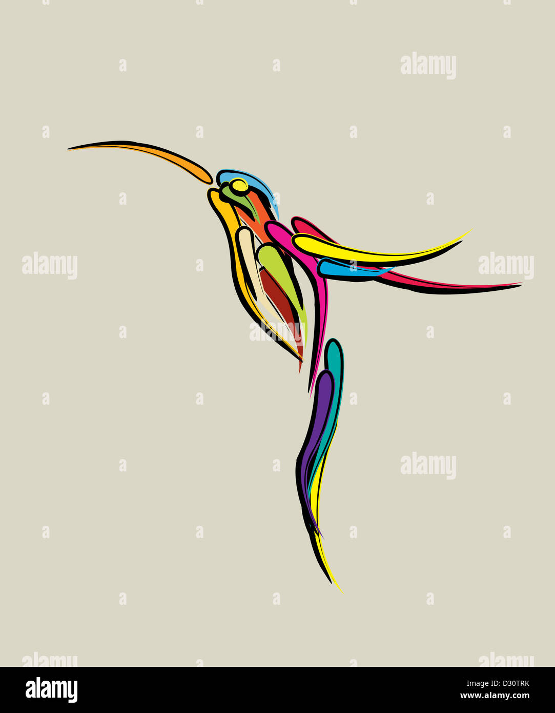 Stylized bird tail hi-res stock photography and images - Alamy