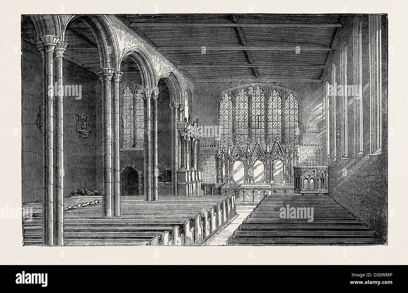 ST. PETER'S CHAPEL IN THE TOWER OF LONDON, THE INTERIOR AS RESTORED IN ...