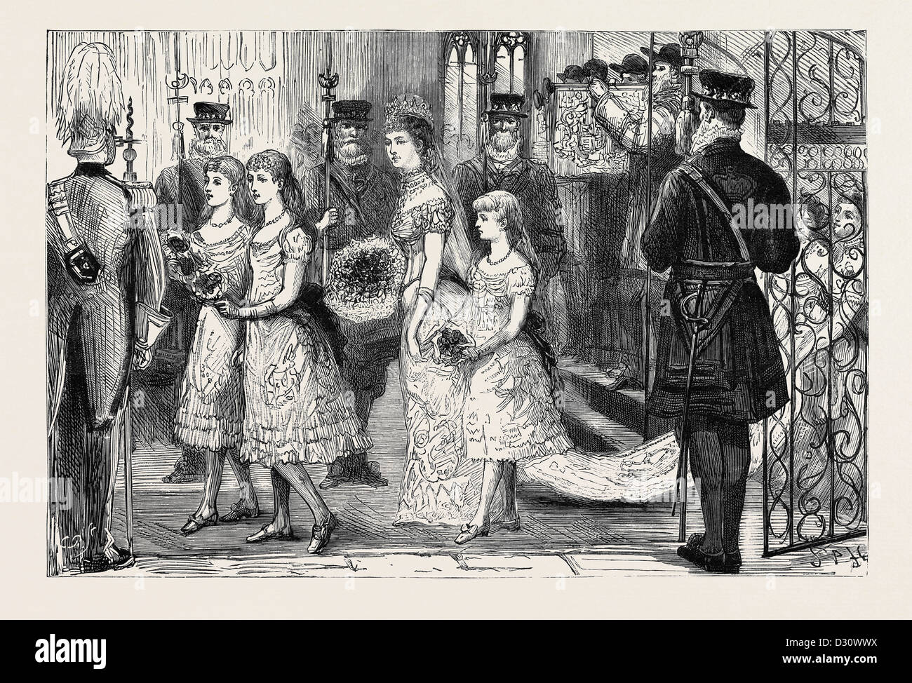 THE WEDDING PROCESSION IN ST. GEORGE'S CHAPEL: THE FIRST PROCESSION ...