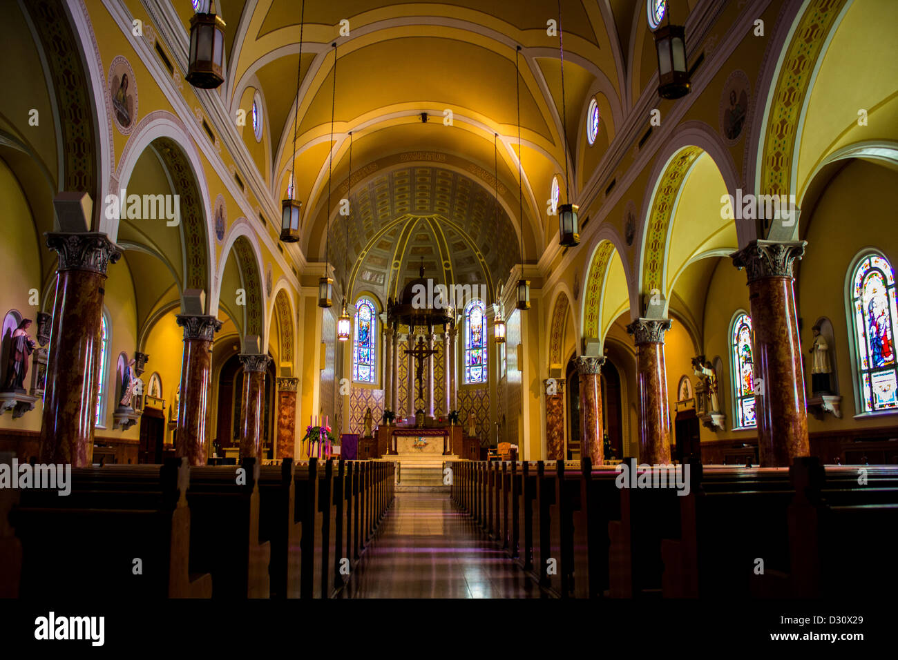 The inside of a church Stock Photo - Alamy
