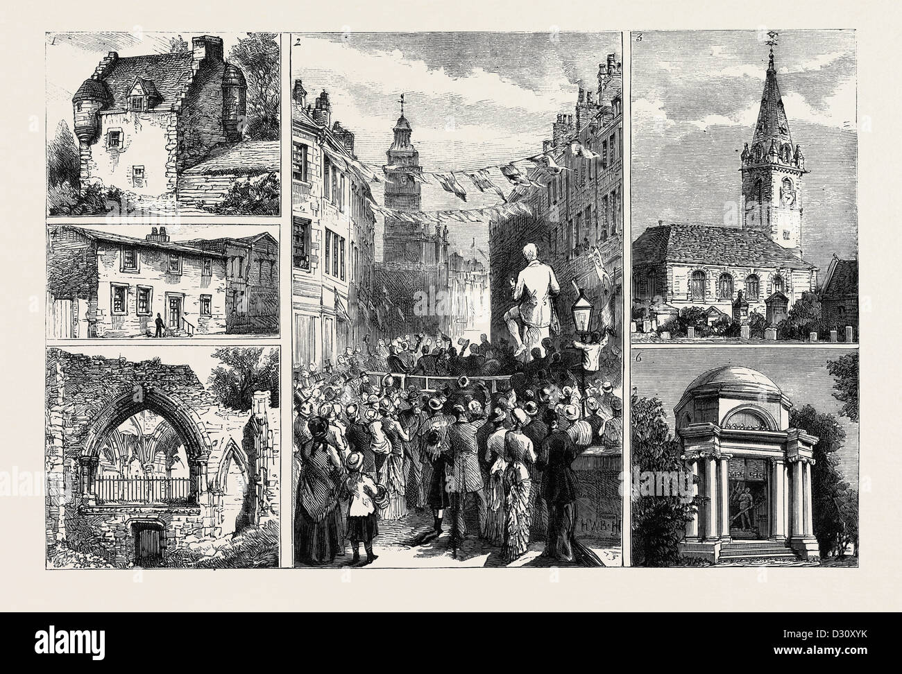 THE INAUGURATION OF THE BURNS MEMORIAL AT DUMFRIES Stock Photo - Alamy
