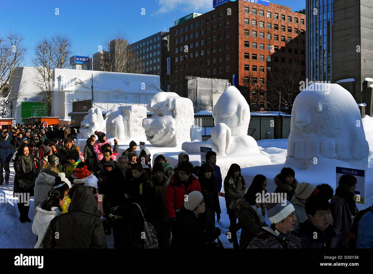February 5th, 2013 : Sapporo, Japan - Snow statues attract visitors ...