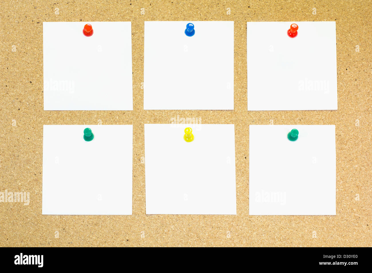 Empty Paper note on cork board Stock Photo - Alamy