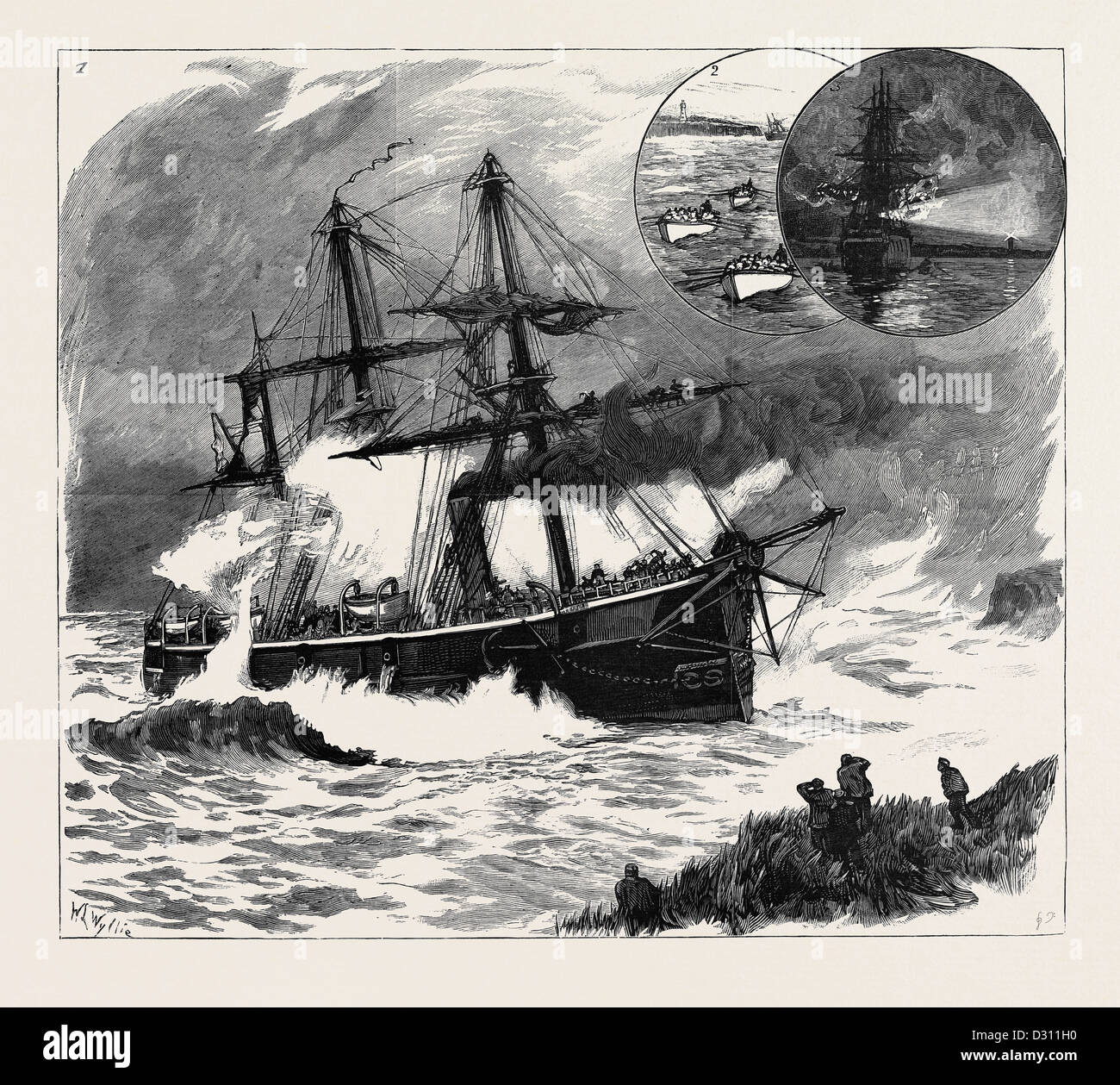 THE WRECK OF H.M.S. "PHOENIX" OFF PRINCE EDWARD'S ISLAND Stock Photo ...