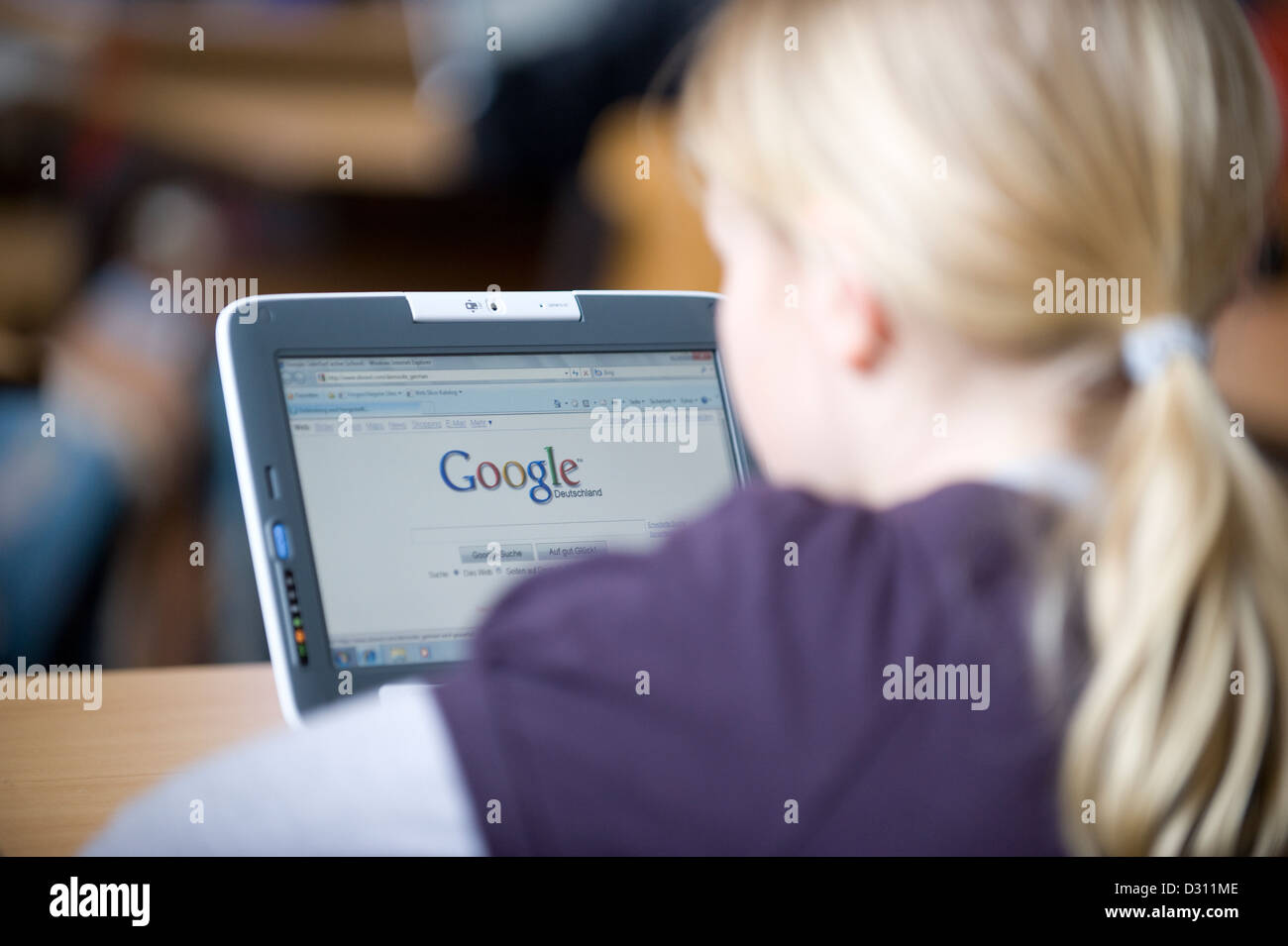 School work on google classroom hi-res stock photography and images - Alamy