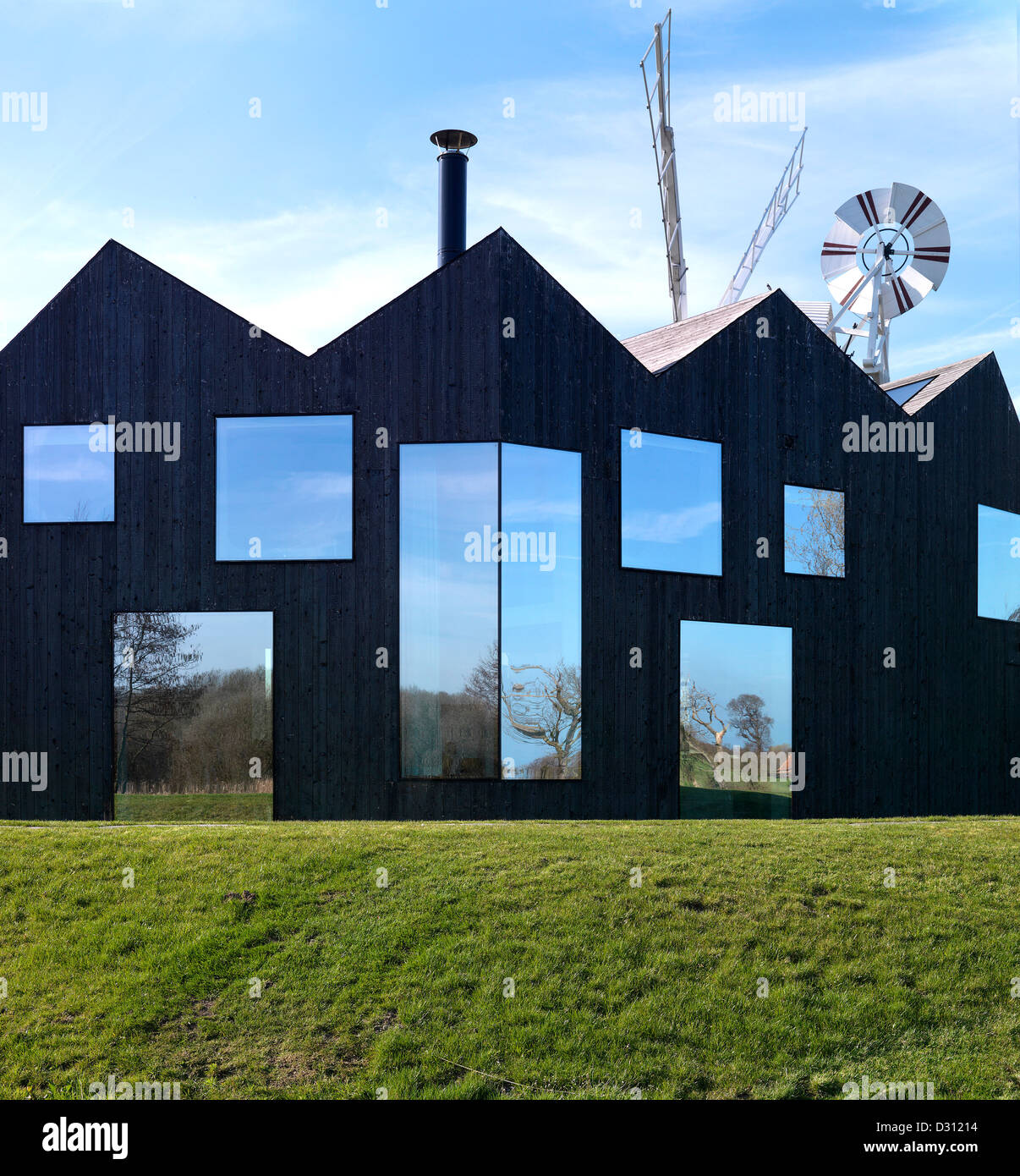 Hunsett Mill, Stalham, United Kingdom. Architect: ACME, 2010. Rear ...