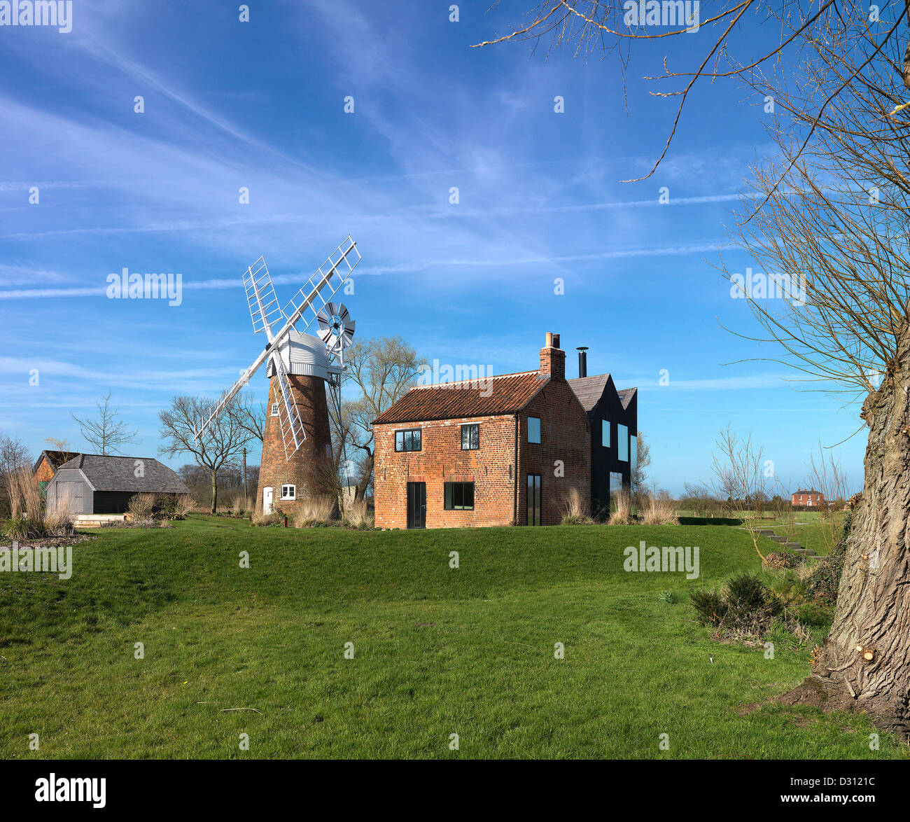 Hunsett Mill, Stalham, United Kingdom. Architect: ACME, 2010. River ...