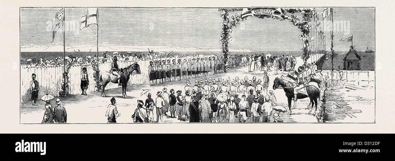 THE HIGH COMMISSIONER OPENING THE NEW PIER, LARNAKA, CYPRUS Stock Photo ...