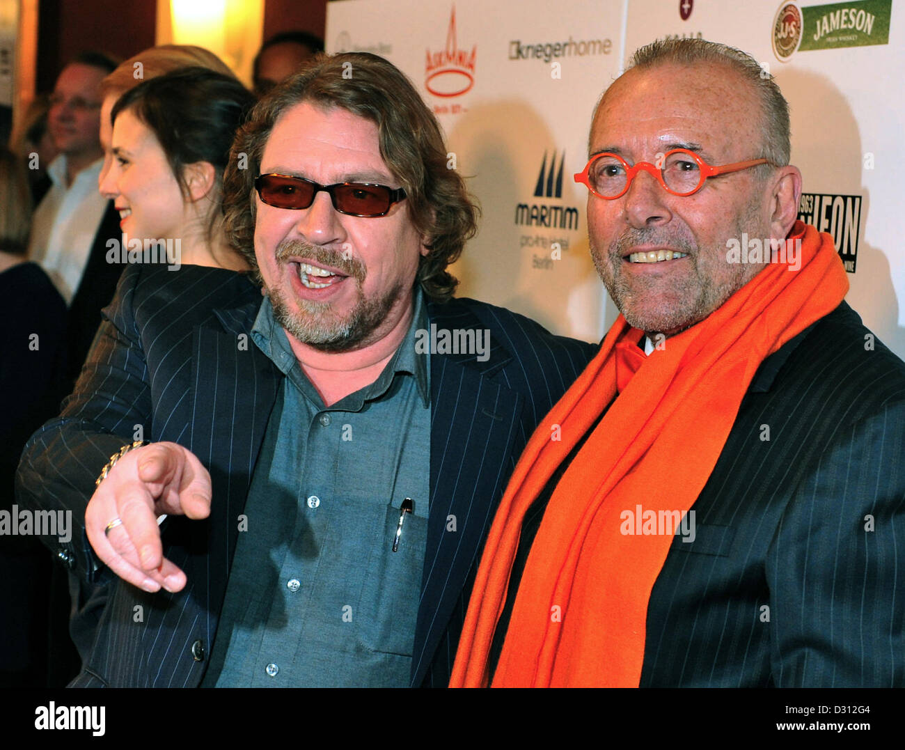 German actor Armin Rohde (L) gestures next to Askania Uhren AG CEO ...