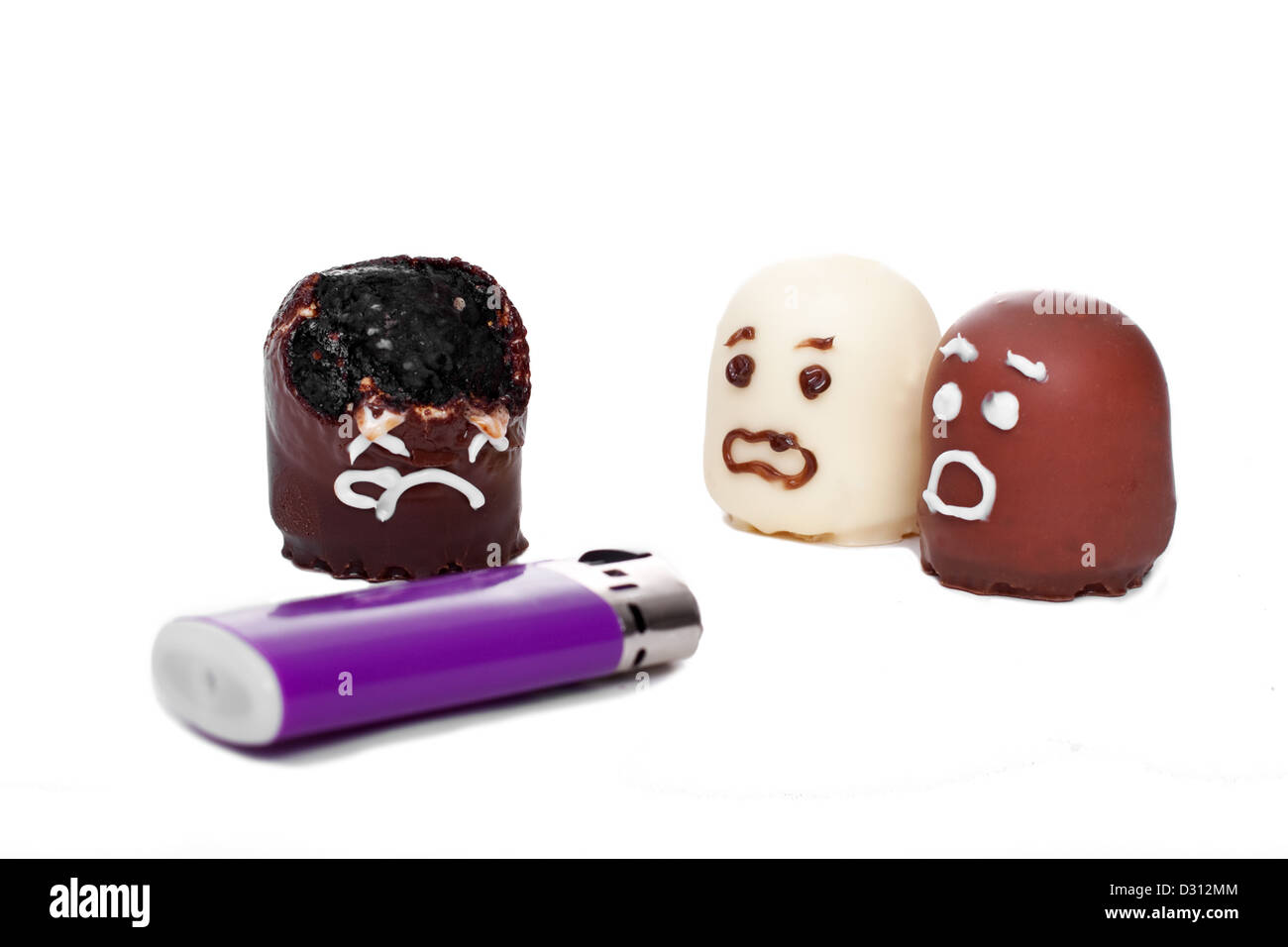 Concept caution, children should not play with fire Stock Photo - Alamy