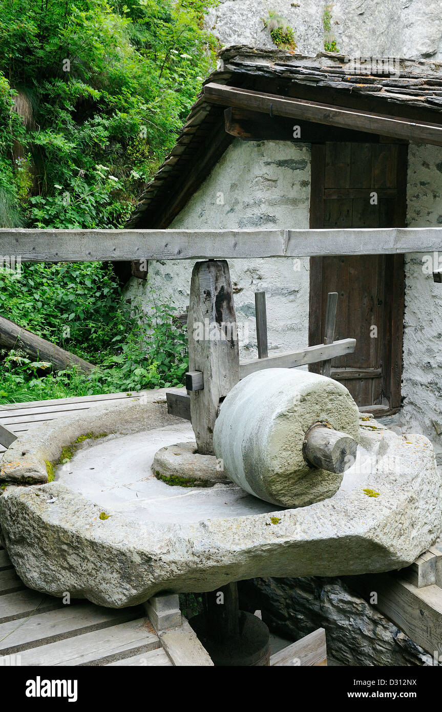 Old millstone for olive oil hi-res stock photography and images - Alamy