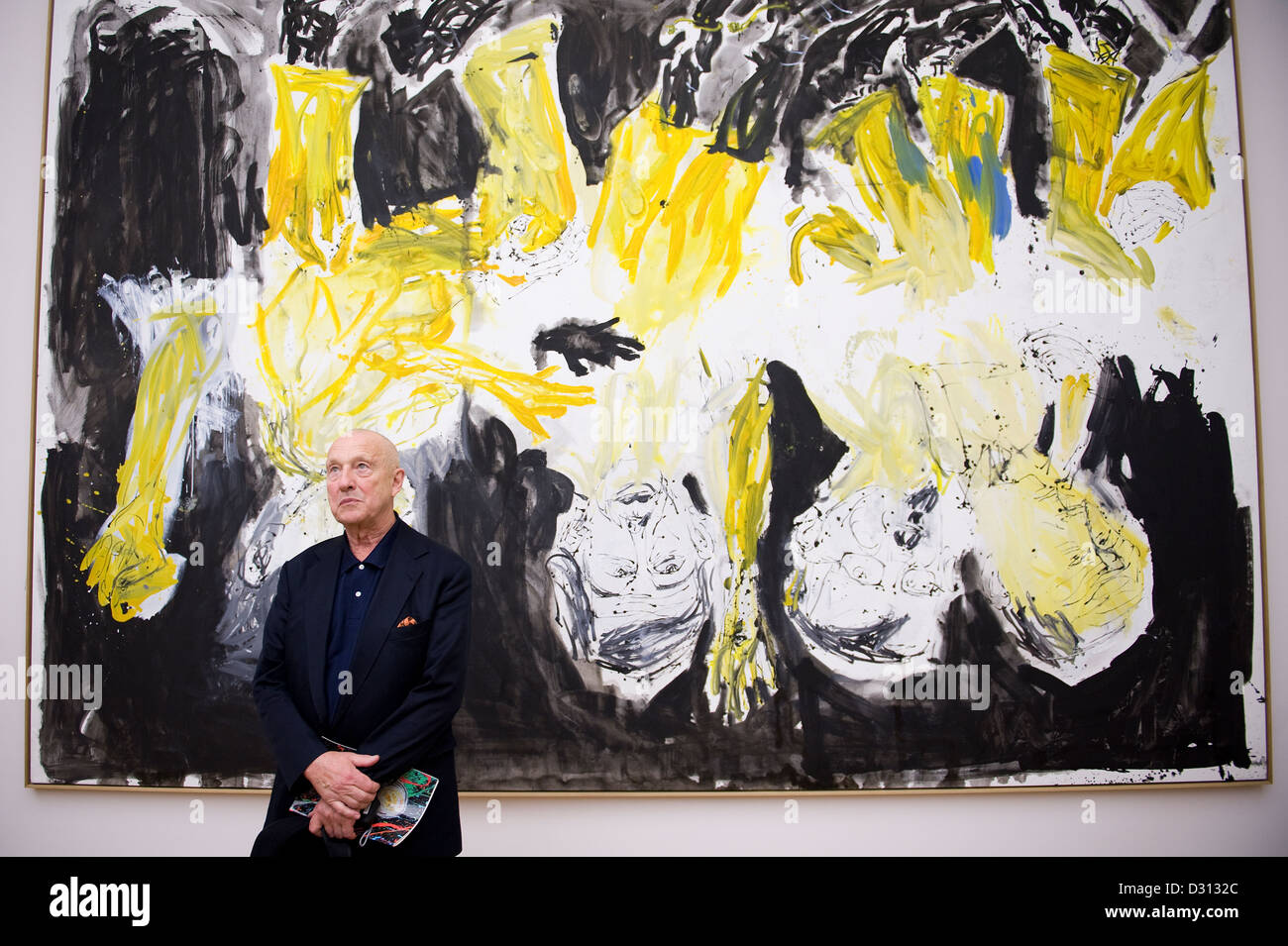 Dresden, Germany, the painter and sculptor Georg Baselitz Stock Photo ...