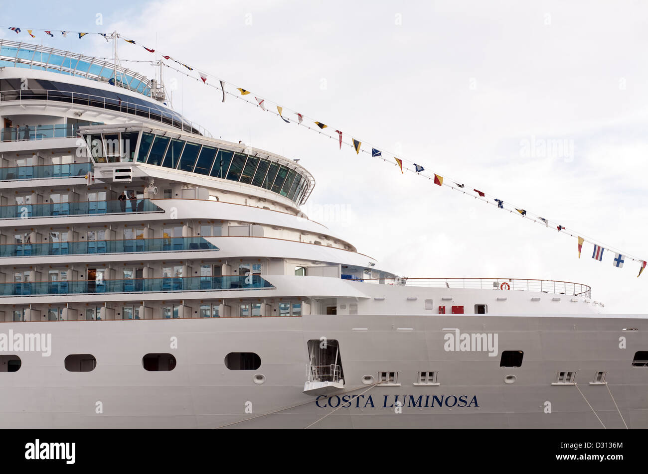 Savona, Italy, detail of the cruise ship Costa Luminosa Stock Photo - Alamy