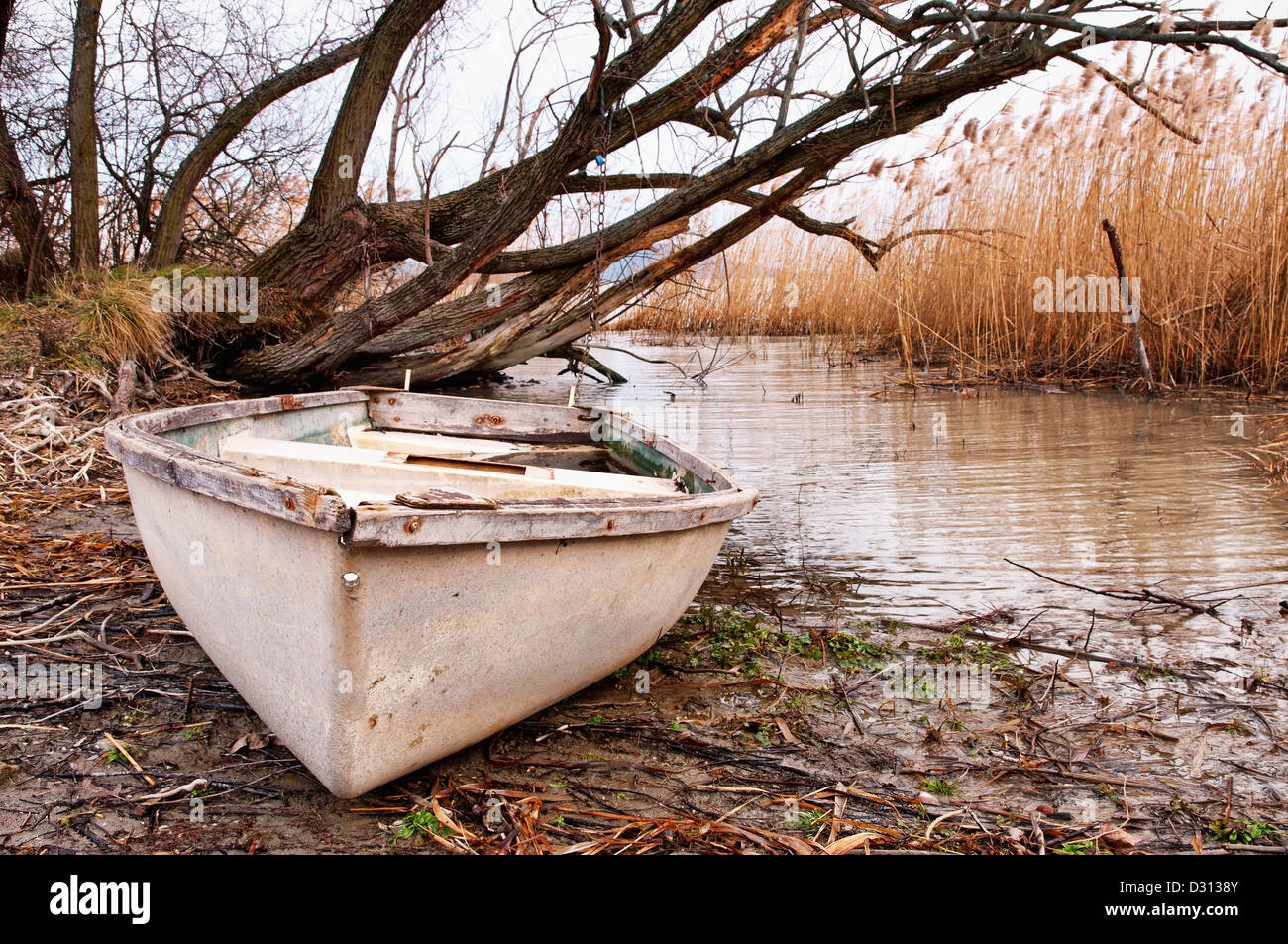 Fishing boat at Lake Balaton,Hungary Stock Photo - Alamy