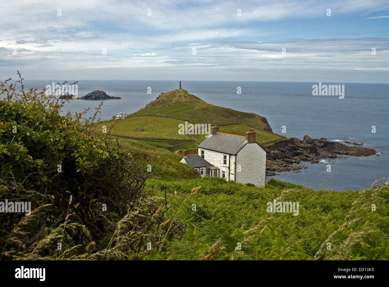 Cottage at Cape Cornwall, Cornwall, UK Stock Photo - Alamy