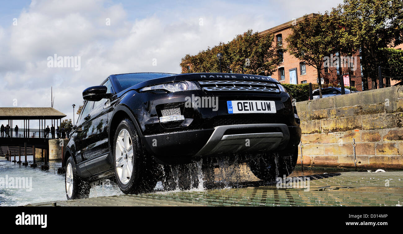 Range Rover Evoque during its launch in Liverpool Stock Photo - Alamy