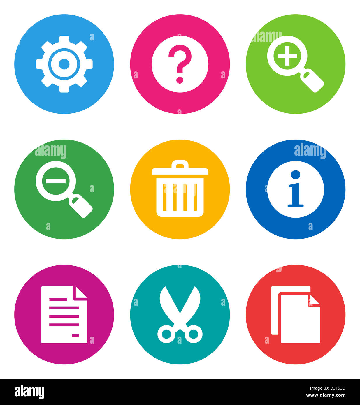 basic interface icons Stock Photo - Alamy