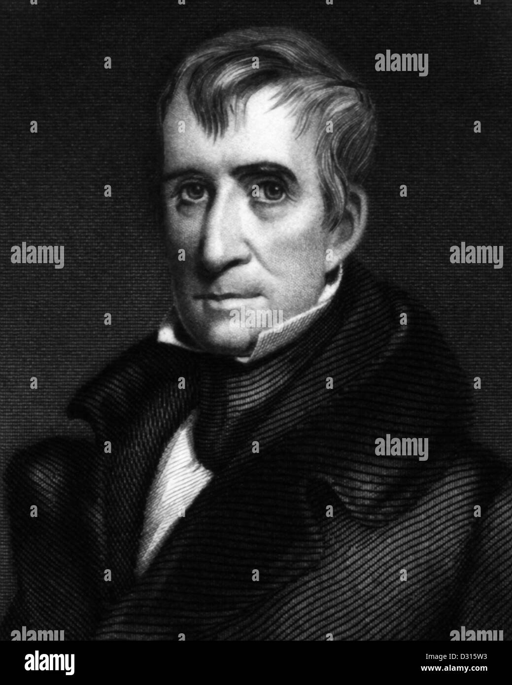 Vintage portrait of William H Harrison Stock Photo - Alamy