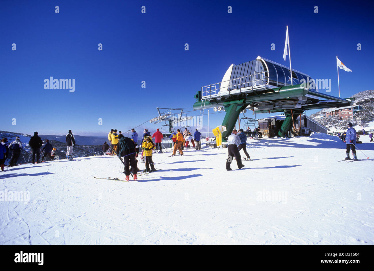Australia, Victoria, snowfields, Mount Butler ski lift Stock Photo - Alamy