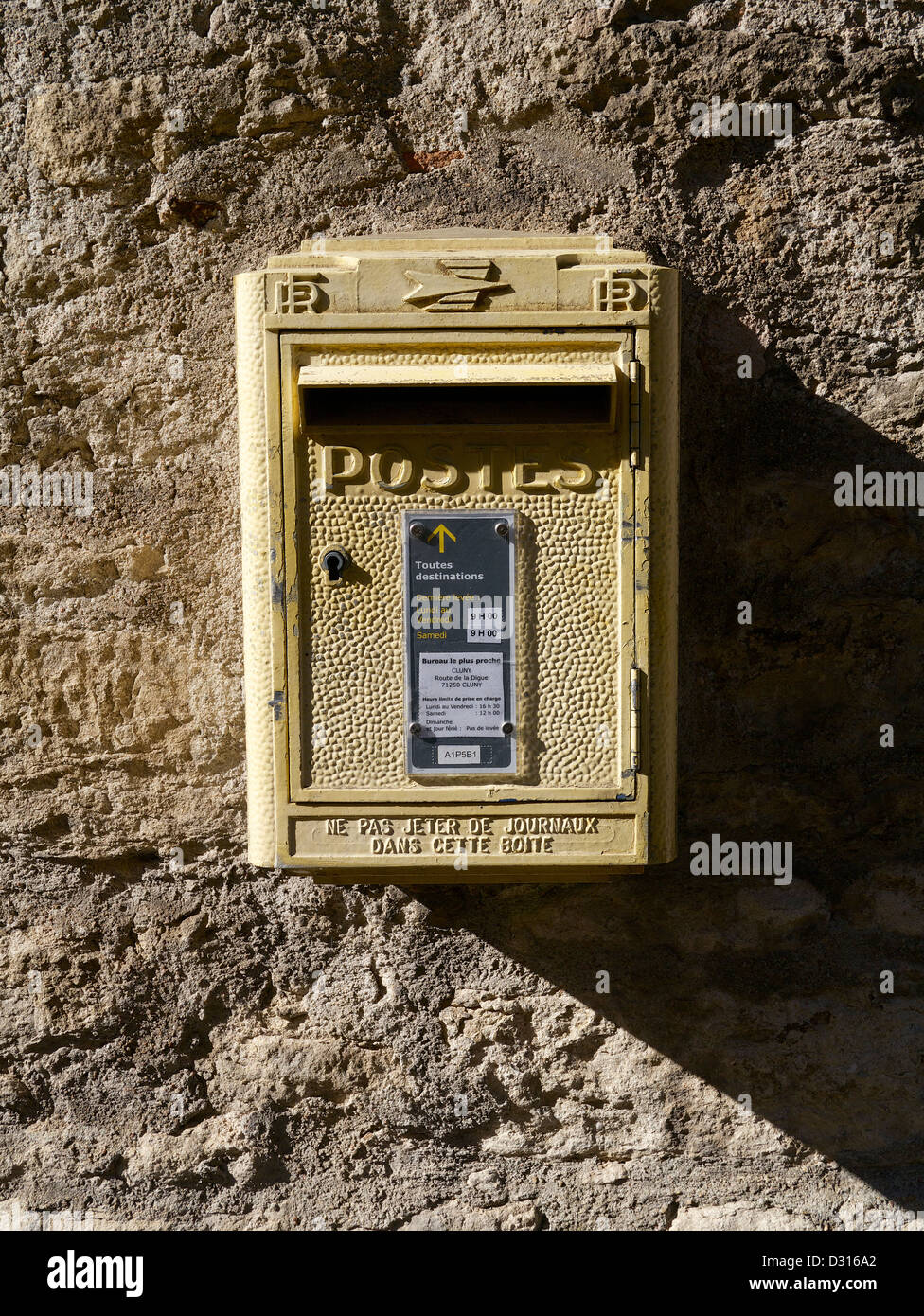 A French wall-mounted mailbox Stock Photo - Alamy