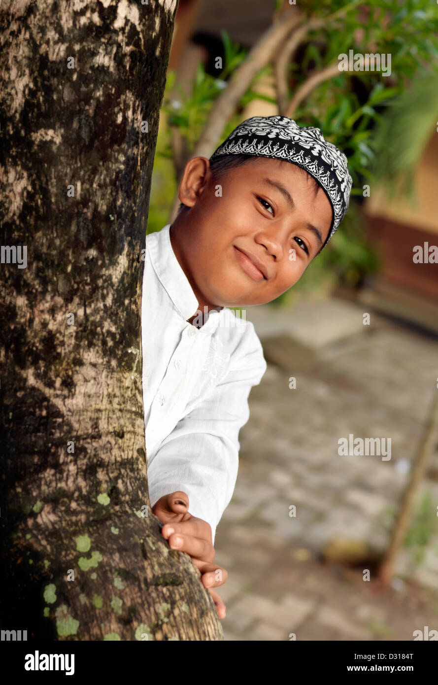 Portrait of happy Muslim Child Stock Photo - Alamy