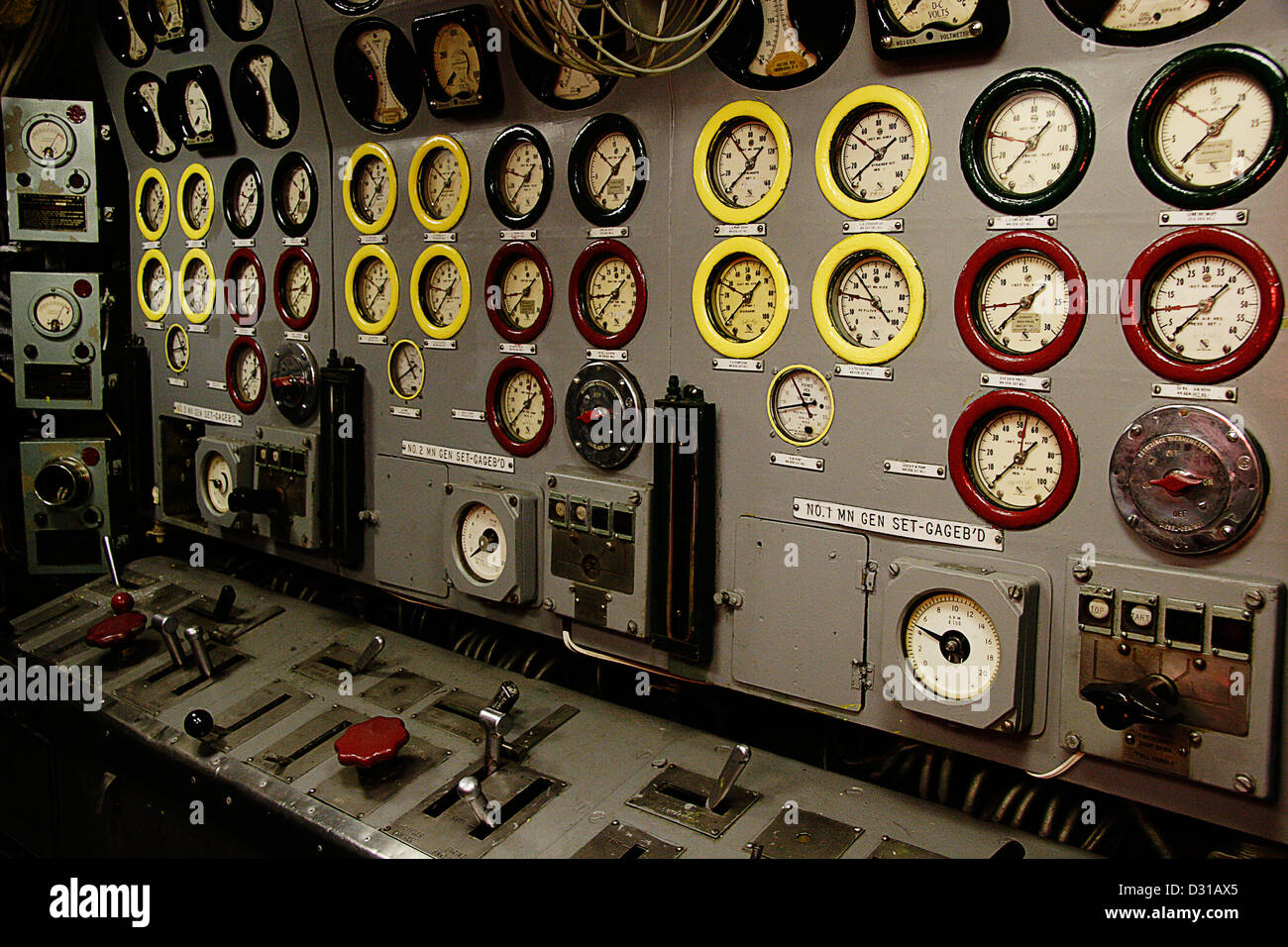 USS Intrepid ship's dials Stock Photo - Alamy