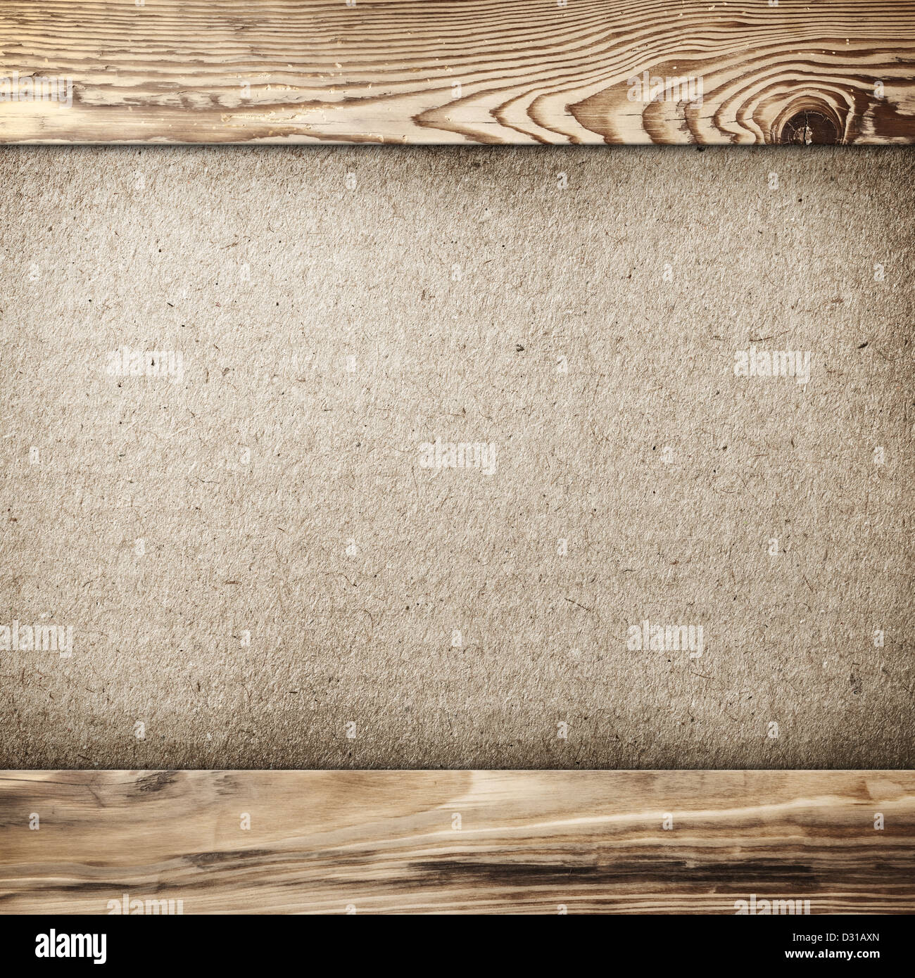 Grunge cardboard background in wood frame with copy space Stock Photo ...
