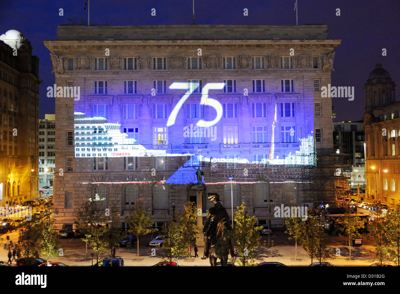 Images Projected On The Cunard Building Grade 2 Listed Building On images-projected-on-the-cunard-building-grade-2-listed-building-on