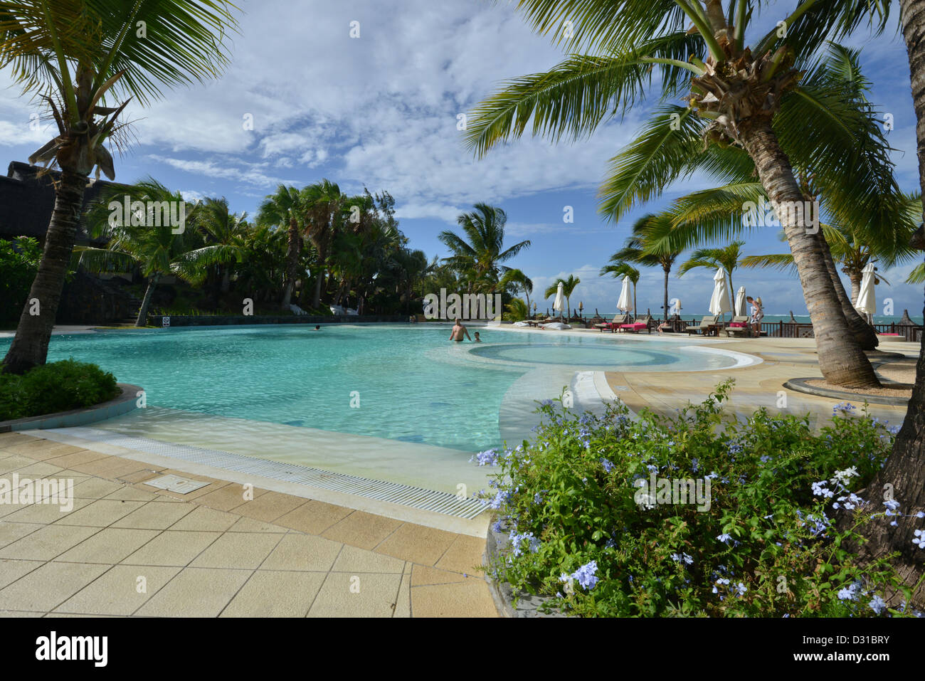 A pool at a resort in Mauritius Stock Photo - Alamy