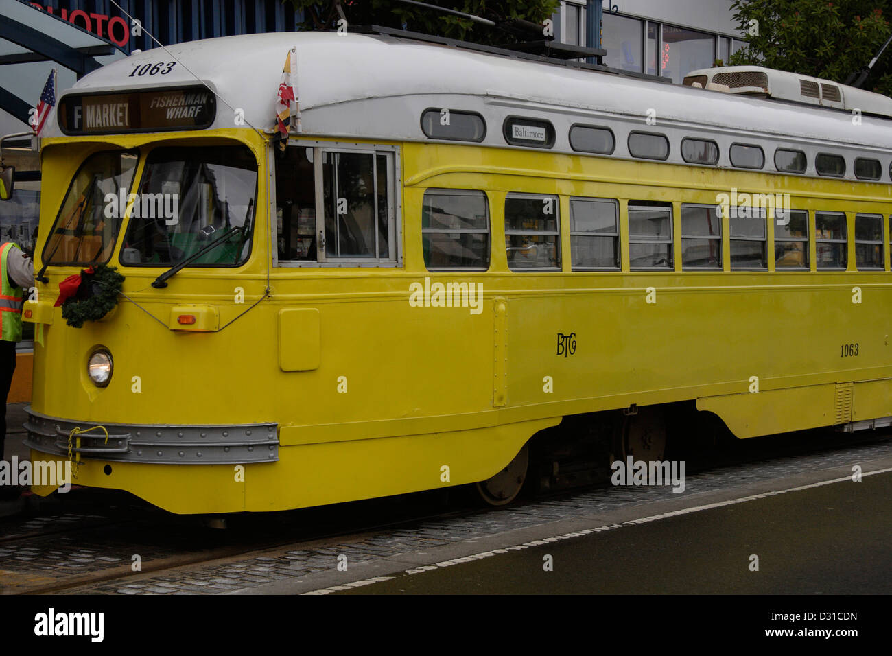 Old tram in San Francisco North America Stock Photo - Alamy