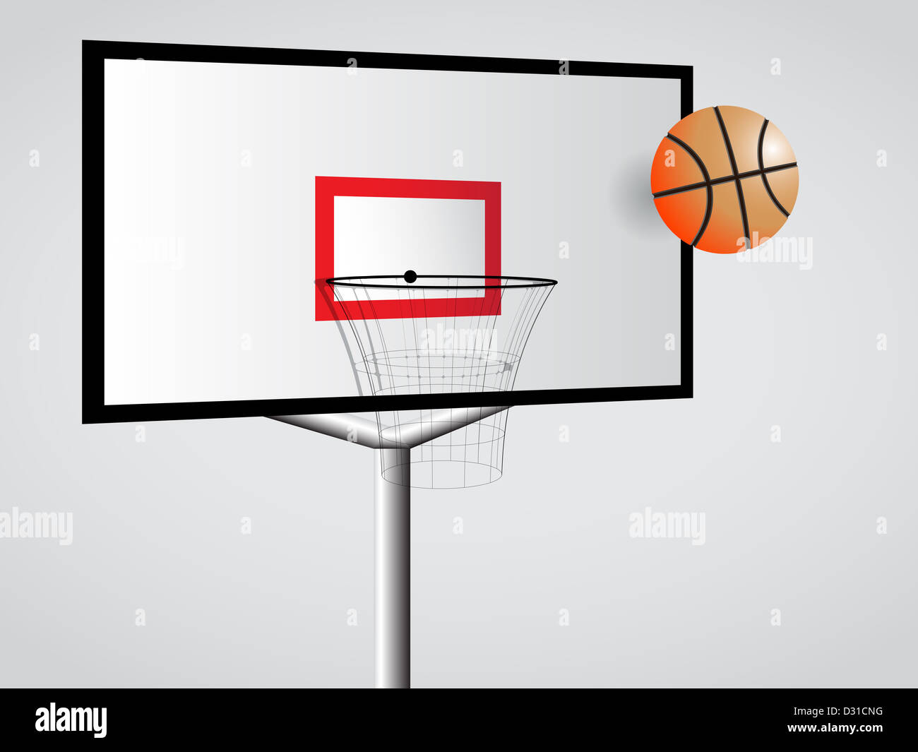 basketball hoop, abstract vector art illustration; image contains ...