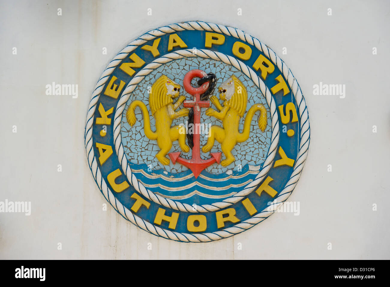 Mural of the Kenya Ports Authority, Lamu, Lamu Archipelago, Kenya Stock ...